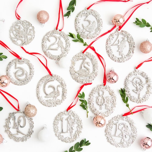 Twelve Days of Christmas Individual Ornament Santa Count - Etsy