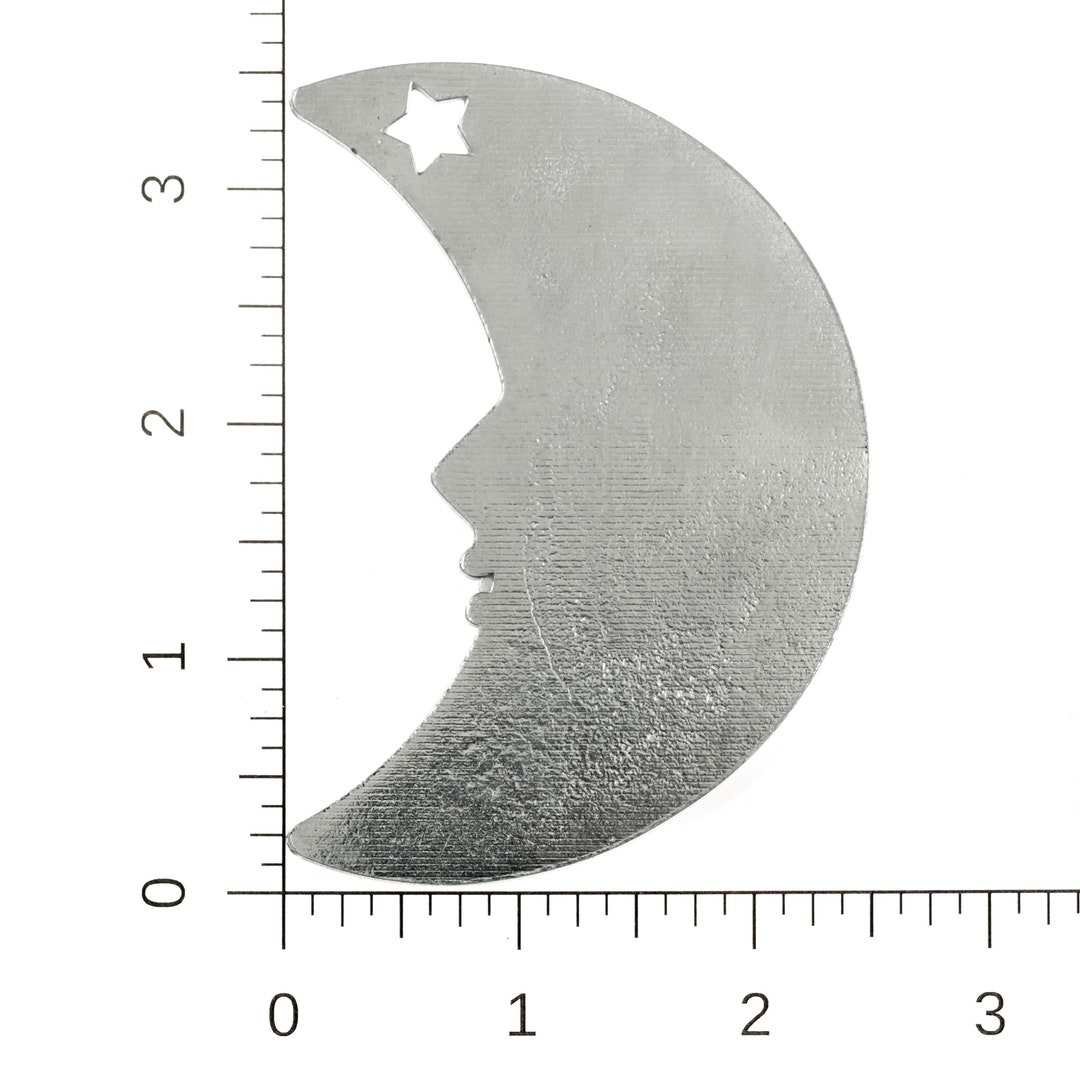 Pewter Moon Ornament Blank: Handcrafted Metal Stamping Craft Supply - Etsy