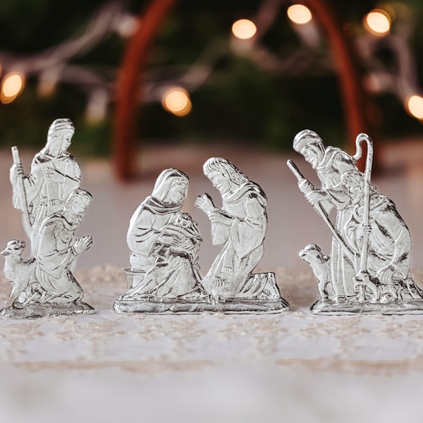 Pewter Nativity Set - Etsy