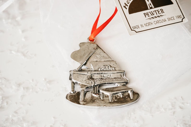 Hand Cast Pewter Piano Christmas Ornament: Musical Gift - Etsy