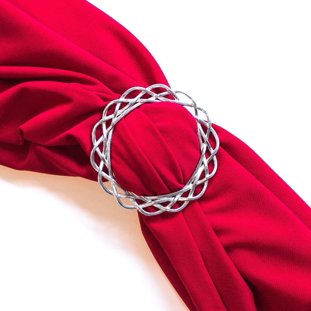 Round Scarf Ring Scarf Clip Metal Scarf Slide Women Scarf - Etsy