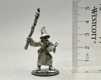Pewter Wizard With Book and Magical Crystal Ball - Etsy