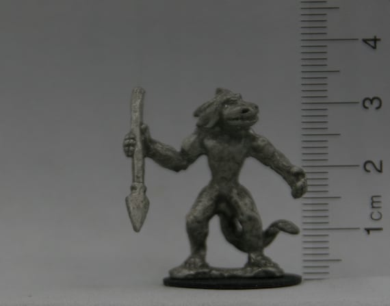 Troglodyte with Spear unpainted mini 28mm scaletabletop RPG | Etsy
