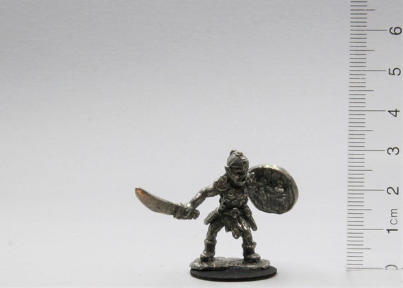 Orc With Lowered Scimitar and Shield Unpainted Mini 28mm - Etsy