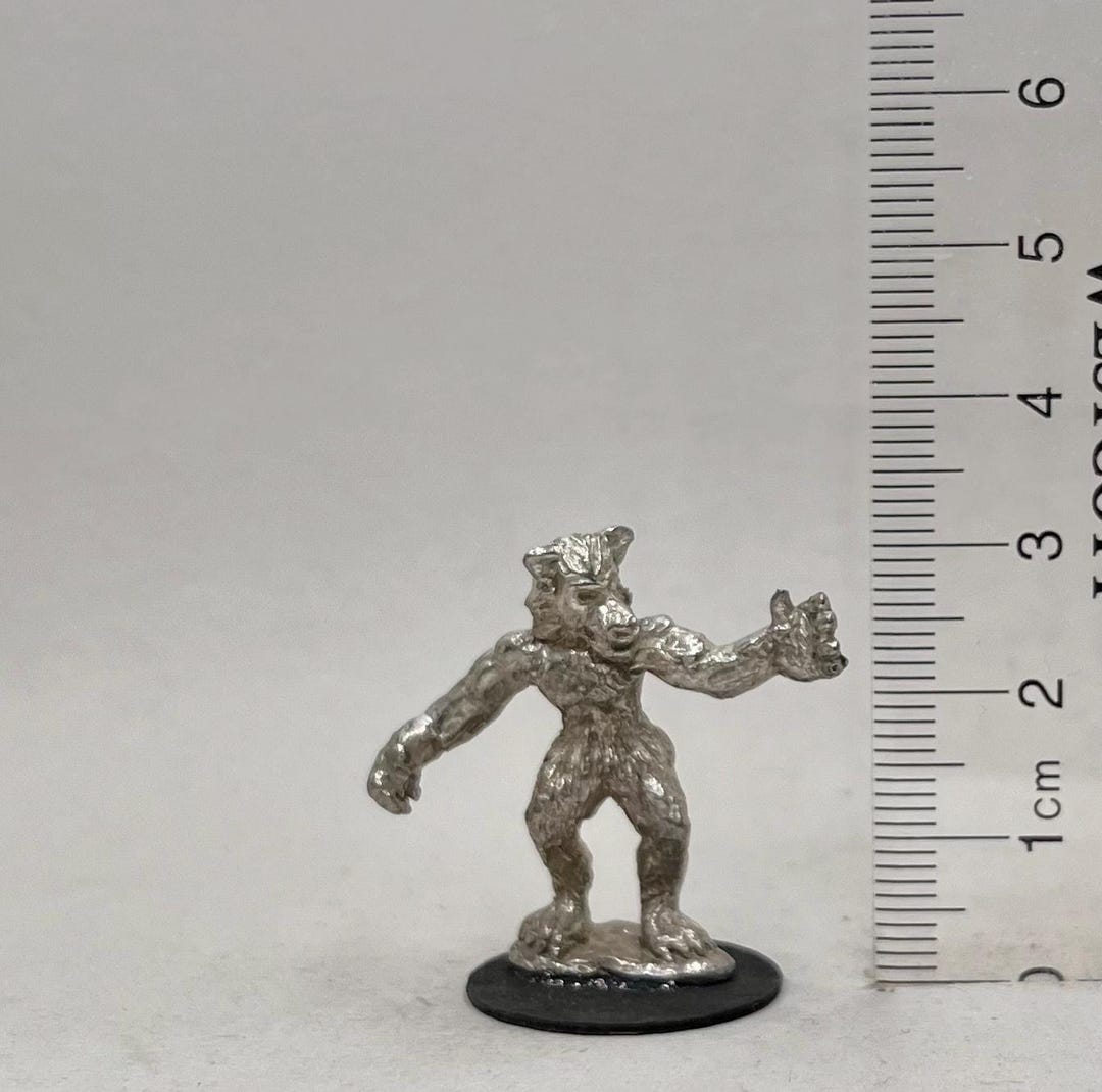 Werewolf Unpainted Mini, 28mm Scale,tabletop RPG Miniature, D&D ...
