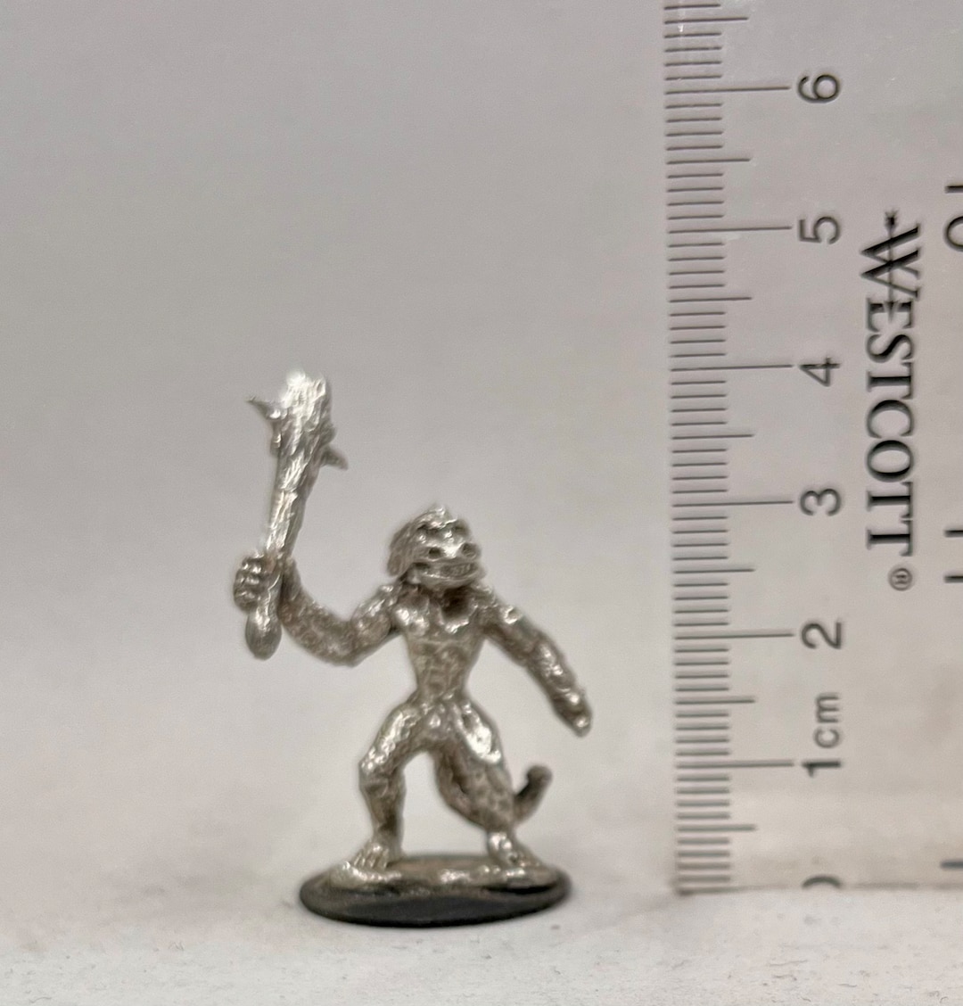 Troglodyte With Club Unpainted Mini, 28mm Scale,tabletop RPG Miniature ...