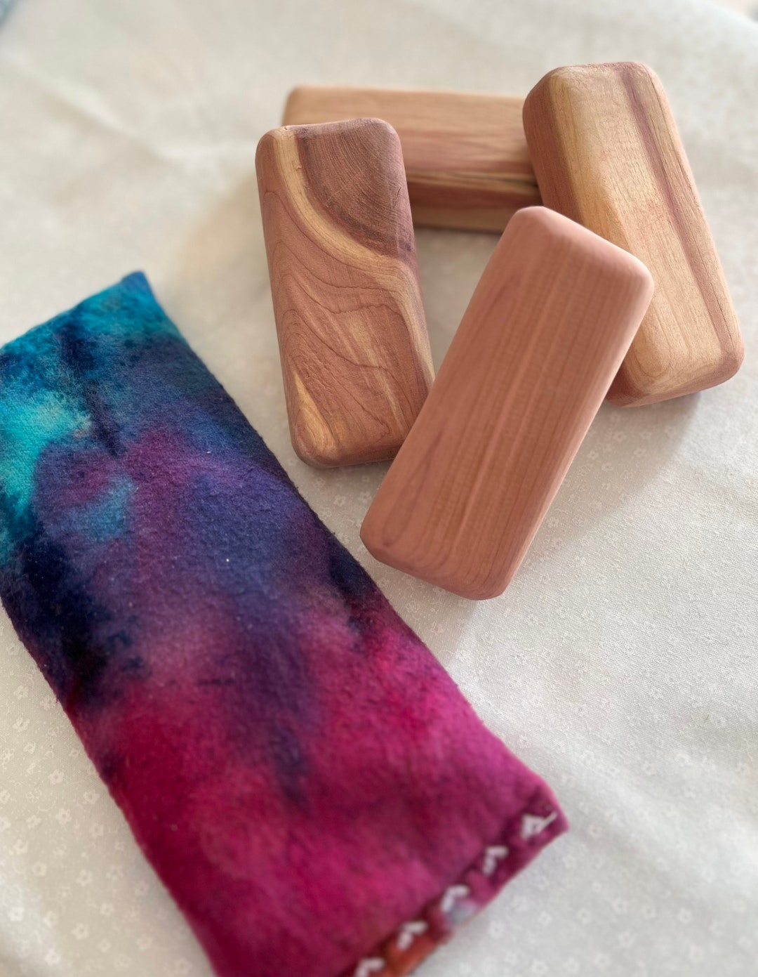 Natural Cedar Scented Wood Blocks and Relaxation Eye Pillow Bundle for ...