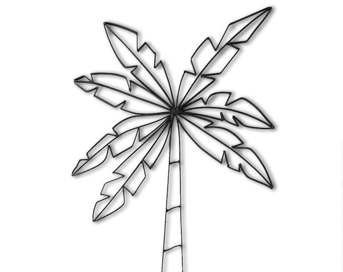 Palm Tree Metal Wall Decor And Sculpture Etsy