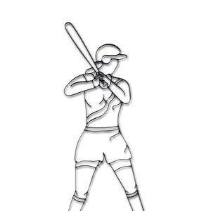 Female Softball Player Metal Wall Décor and Sculpture - Etsy