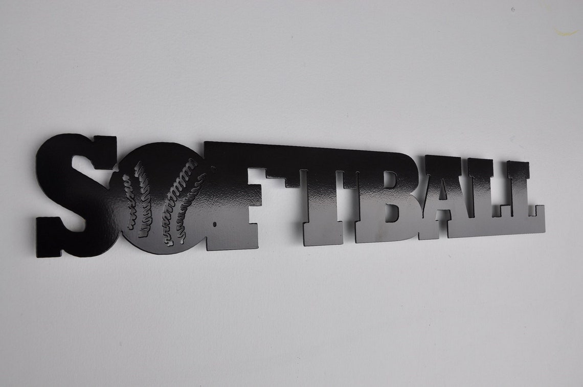 Softball Word Metal Sign and Wall Decor | Etsy