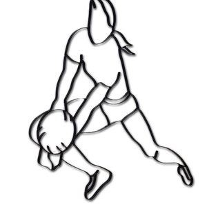 Volleyball Player Digging Metal Wall Décor and Sculpture - Etsy