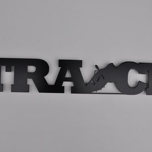 Track Word Metal Sign and Wall Decor - Etsy