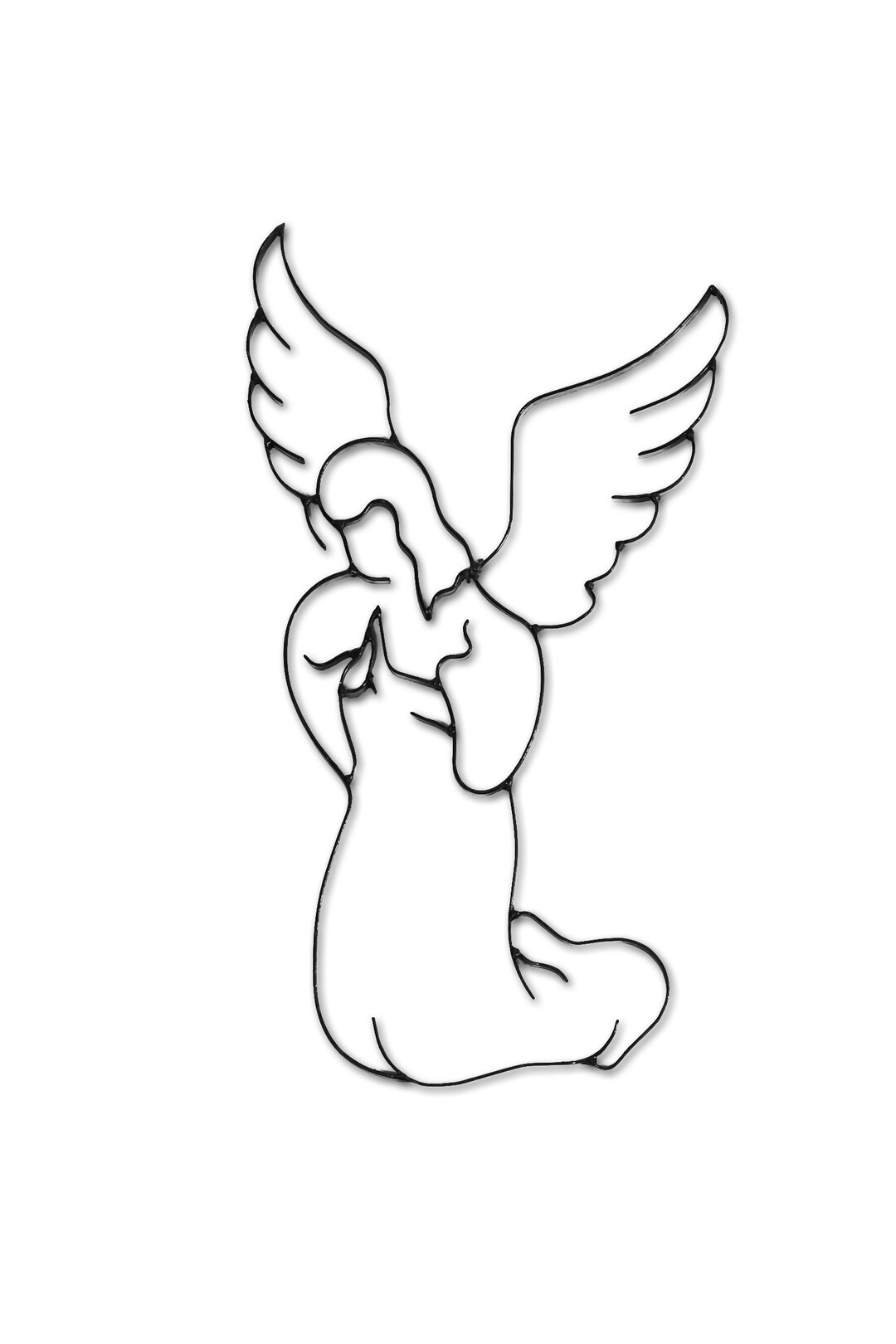 Praying Angel Metal Wall Décor and Wall Sculpture - Etsy