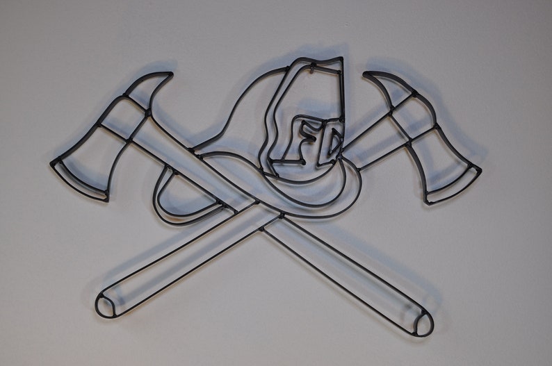 Firefighter or Fireman Symbol Metal Wall Décor and Sculpture - Etsy