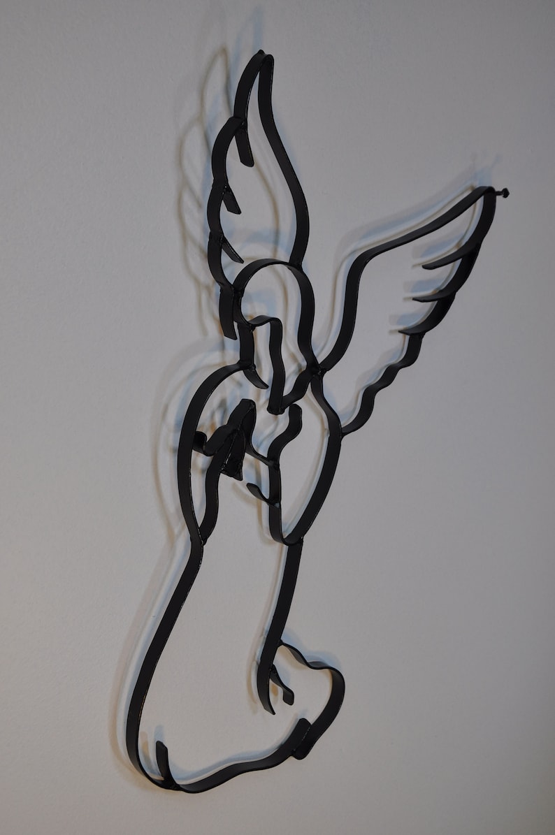 Praying Angel Metal Wall Décor and Wall Sculpture - Etsy