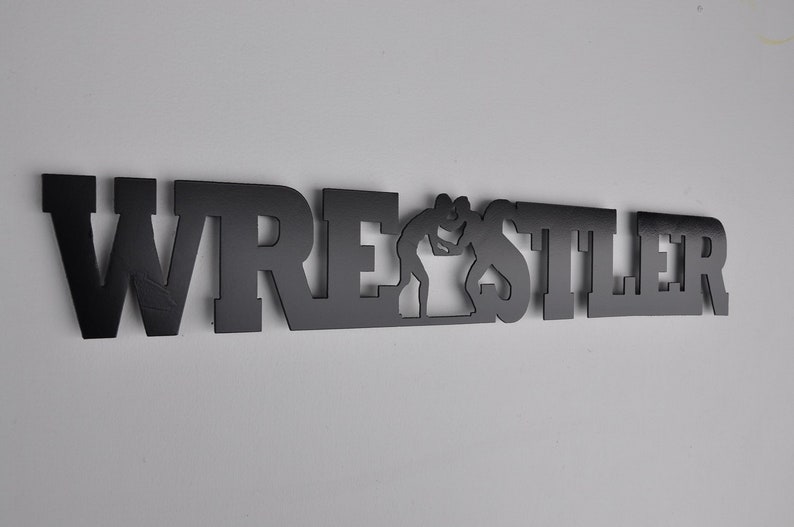 Wrestler Word Metal Sign and Wall Decor - Etsy