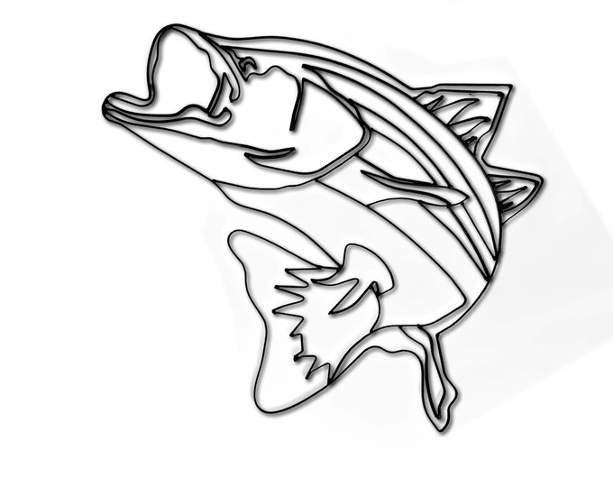 Bass Fish Metal Wall Décor and Wall Sculpture | Etsy