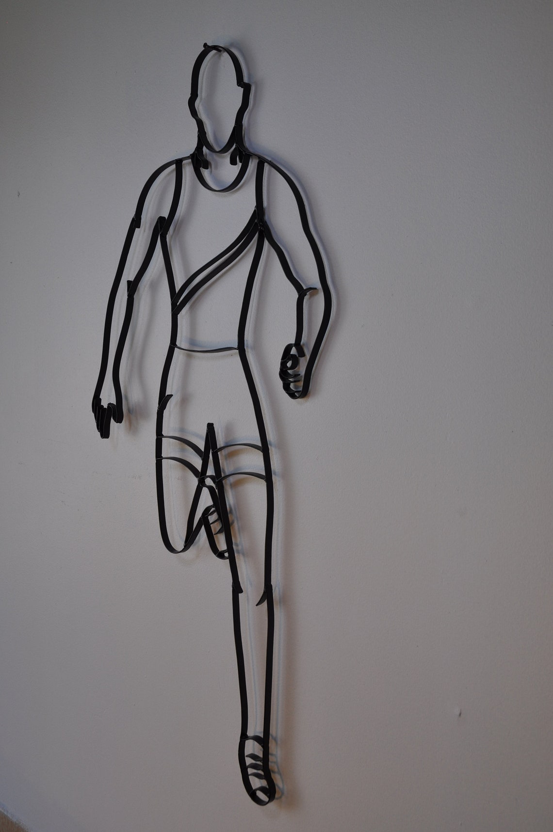 Male Runner Metal Wall Décor and Sculpture | Etsy
