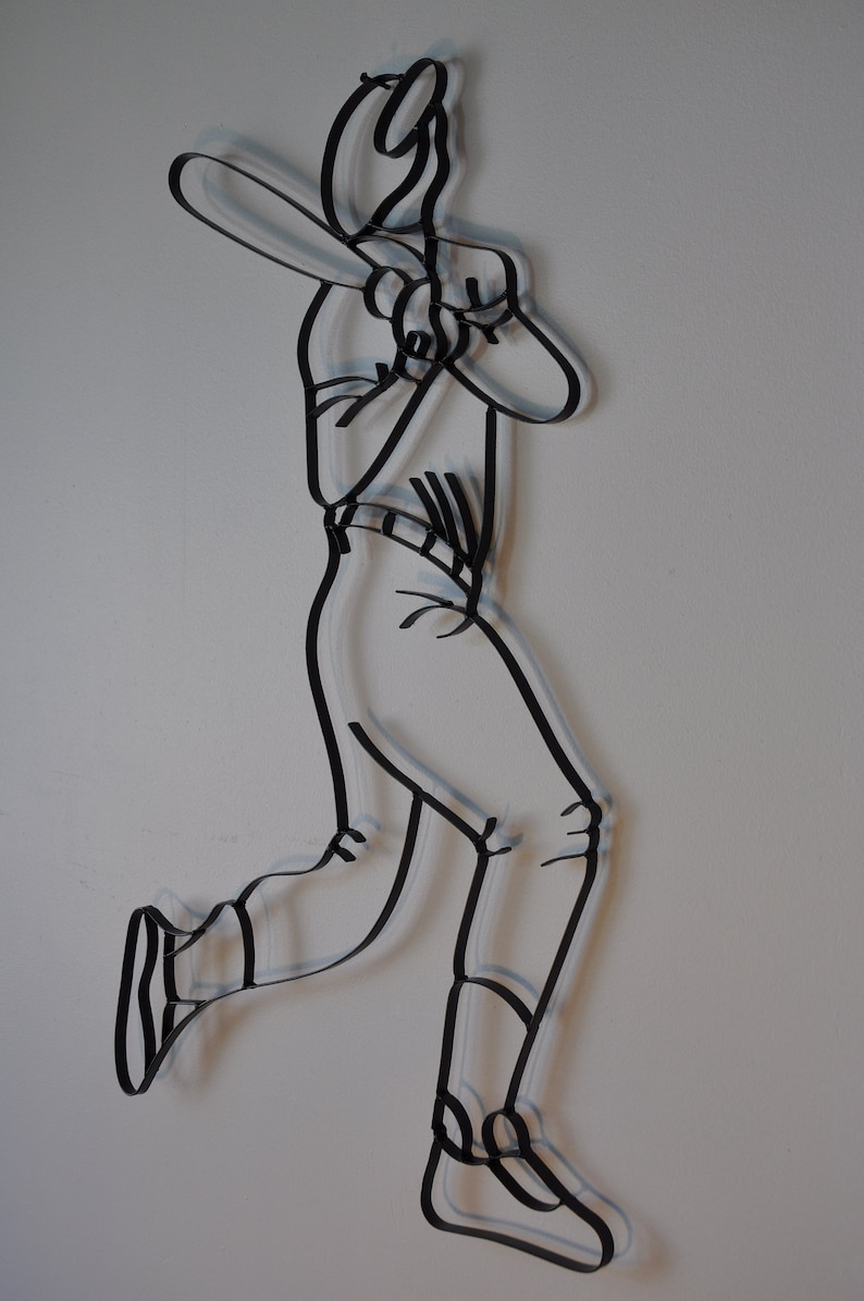Baseball Player Metal Wall Décor and Sculpture - Etsy
