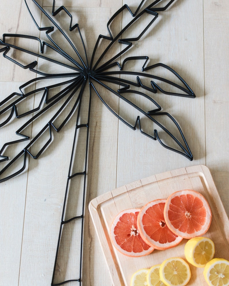 Palm Tree Metal Wall Decor And Sculpture Etsy