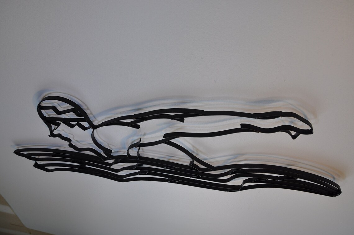Male Swimmer Metal Wall Décor and Sculpture | Etsy