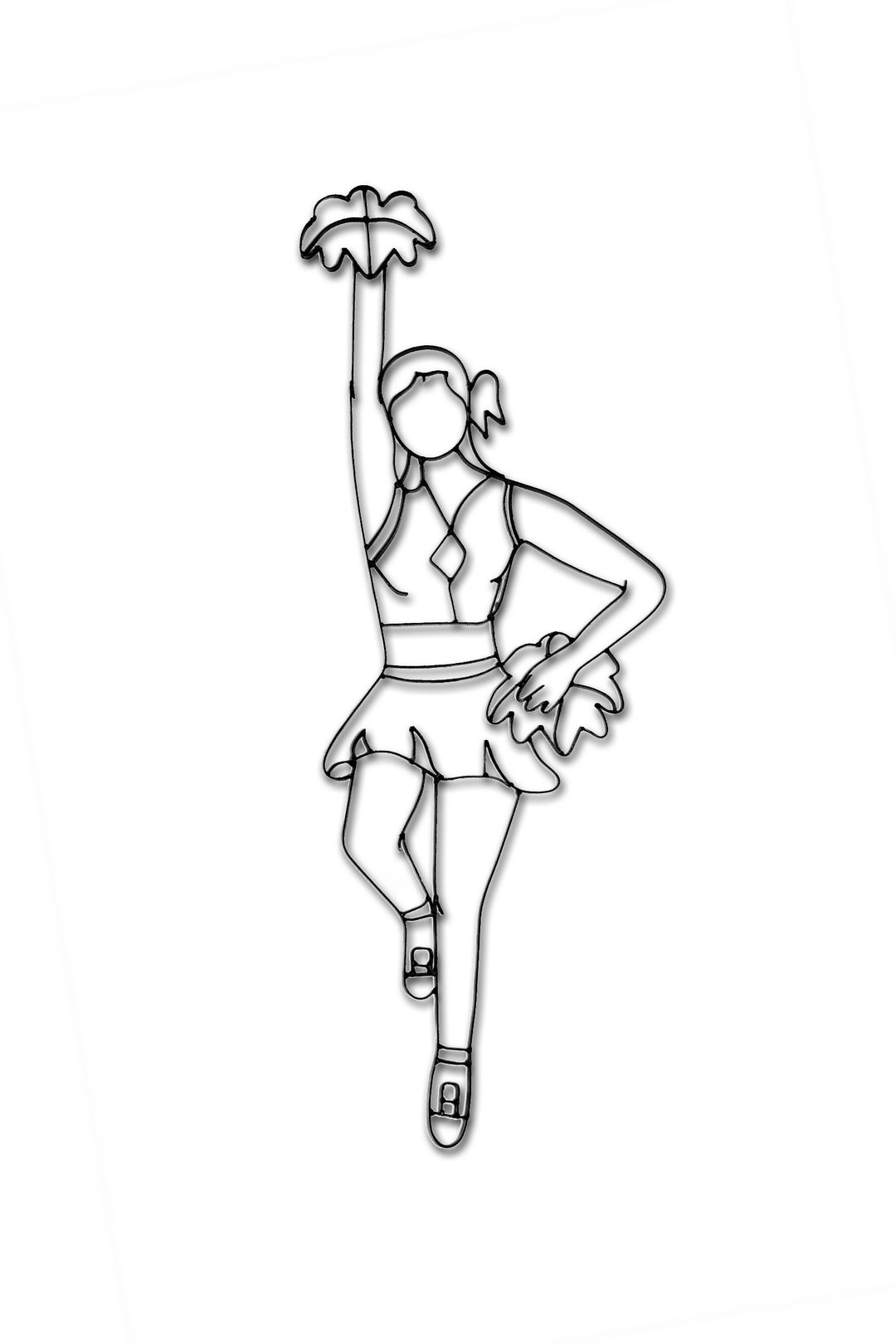 Cheerleader Metal Wall Décor and Sculpture - Etsy