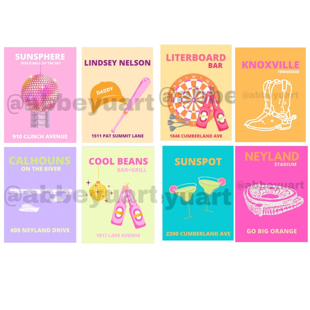 University of Tennessee Preppy College Prints - Wall Art / Dorm Decor ...