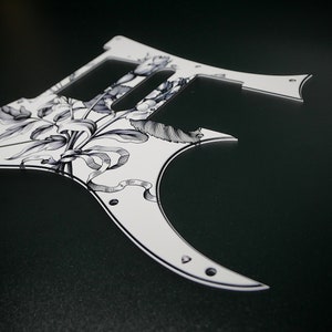 Ibanez Pickguard • Rose Flower Vintage • RG Series • Custom Pickguard ...