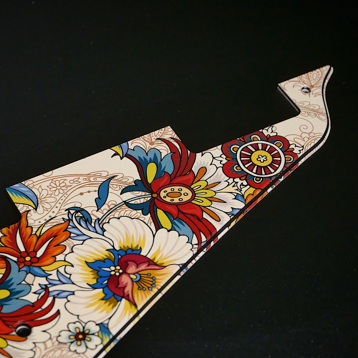 Gibson Les Paul Pickguard / Folk Flowers / Custom Pickguard / - Etsy