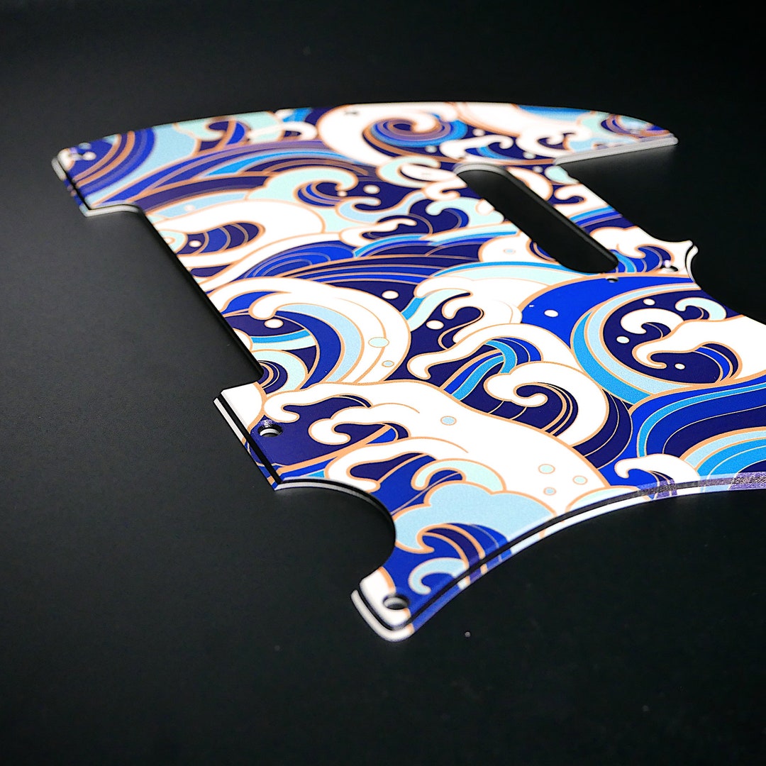 Fender T Style Pickguard • Big Wave • Custom Pickguard • Graphic ...
