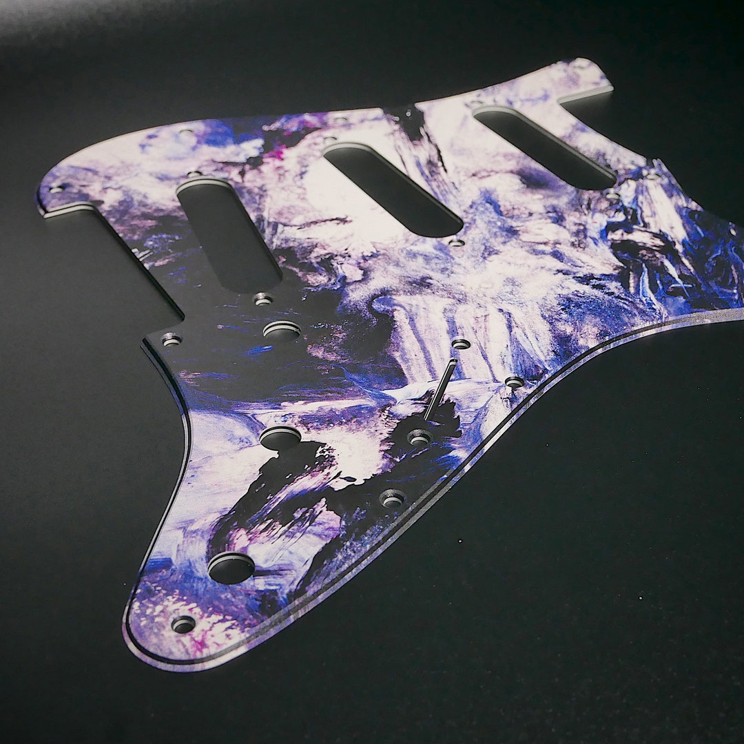 Fender ST Style Pickguard • Ink Marble • Custom Pickguard • Graphic ...