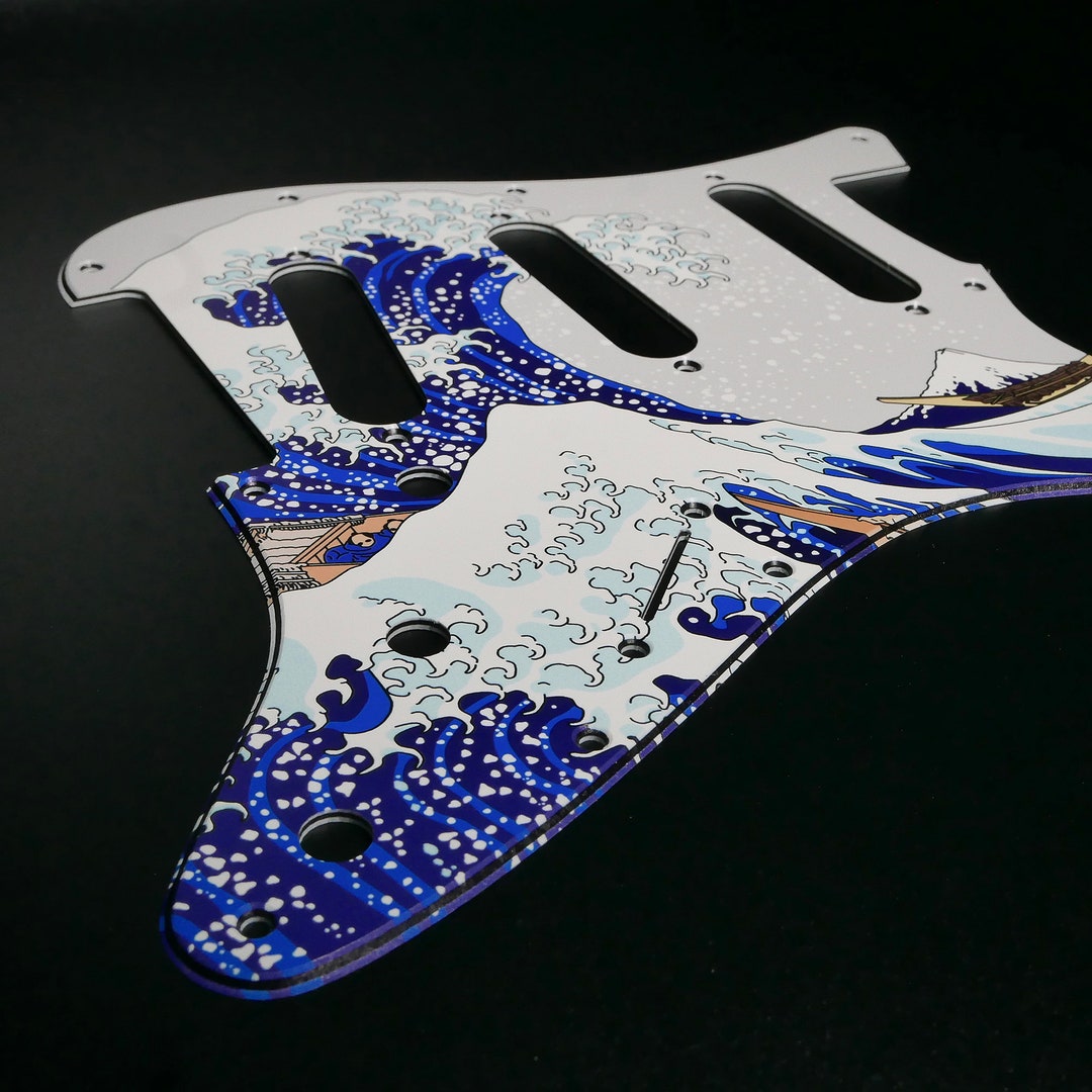 Fender ST Style Pickguard • Modern Style - the Great Wave off Kanagawa ...
