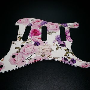 Fender ST Style Pickguard • Floral #16 • Custom Pickguard • Graphic ...