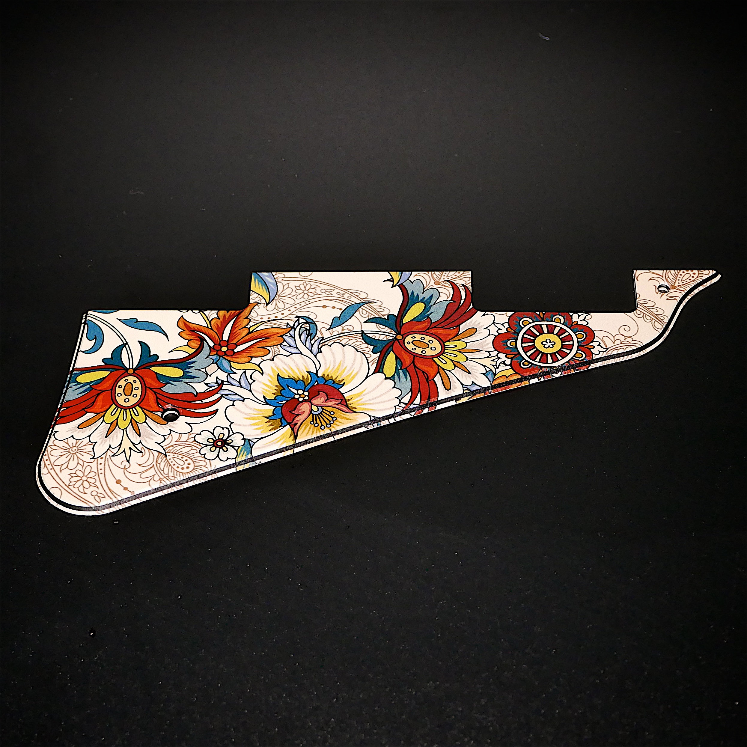 Gibson Les Paul Pickguard / Folk Flowers / Custom Pickguard / - Etsy