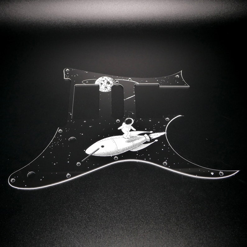 Ibanez Pickguard • Moon on Rocket GLOSS • Jem Series • Custom Pickguard ...