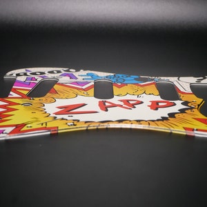 Fender ST Style Pickguard • Pop Art ZAPP • Custom Pickguard • Graphic ...