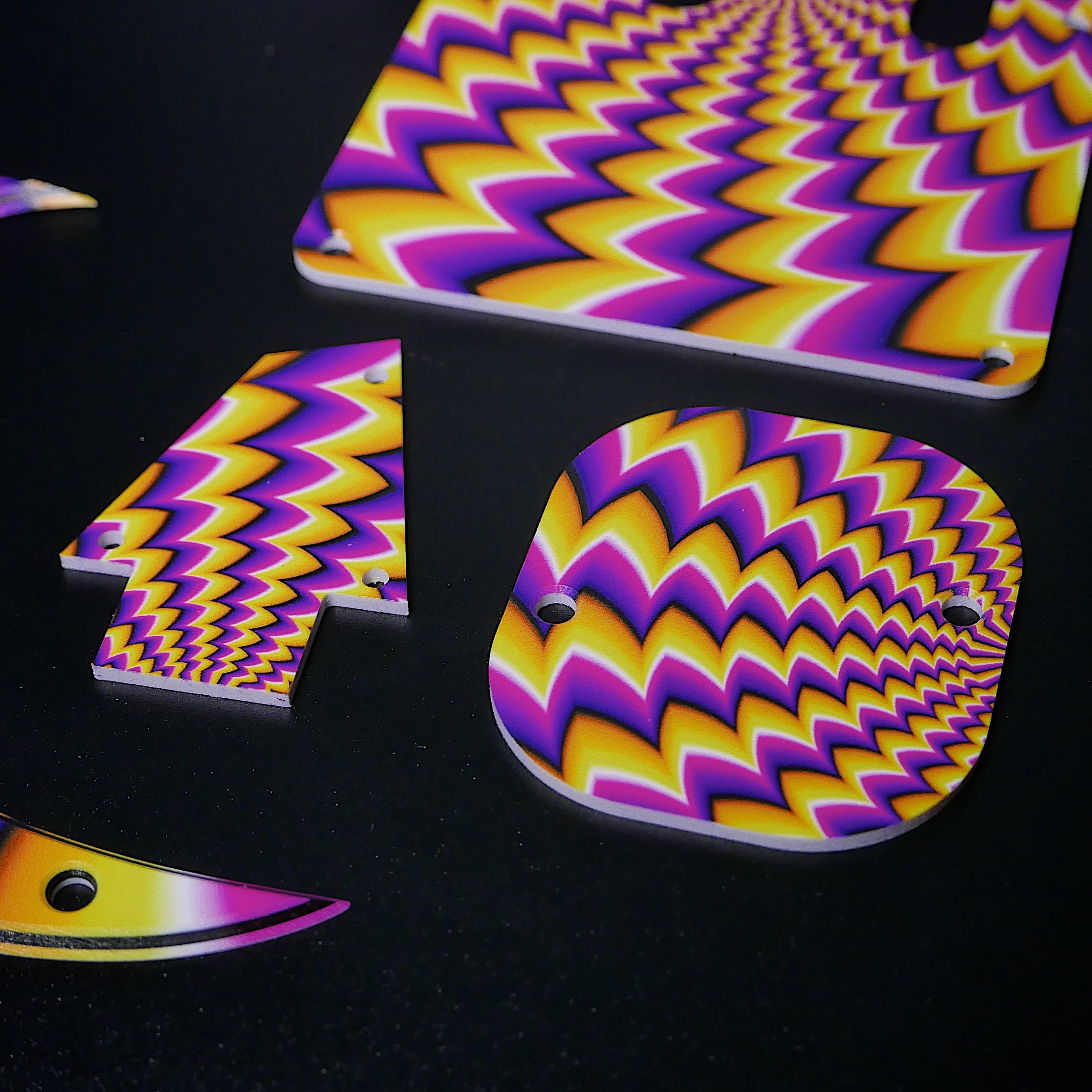 Ibanez Jem Jr. Full Set • Spin Illusion • Custom Pickguard • Graphic ...