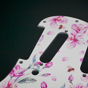 Fender ST Style Pickguard • Cherry Blossom • Custom Pickguard • Graphic ...