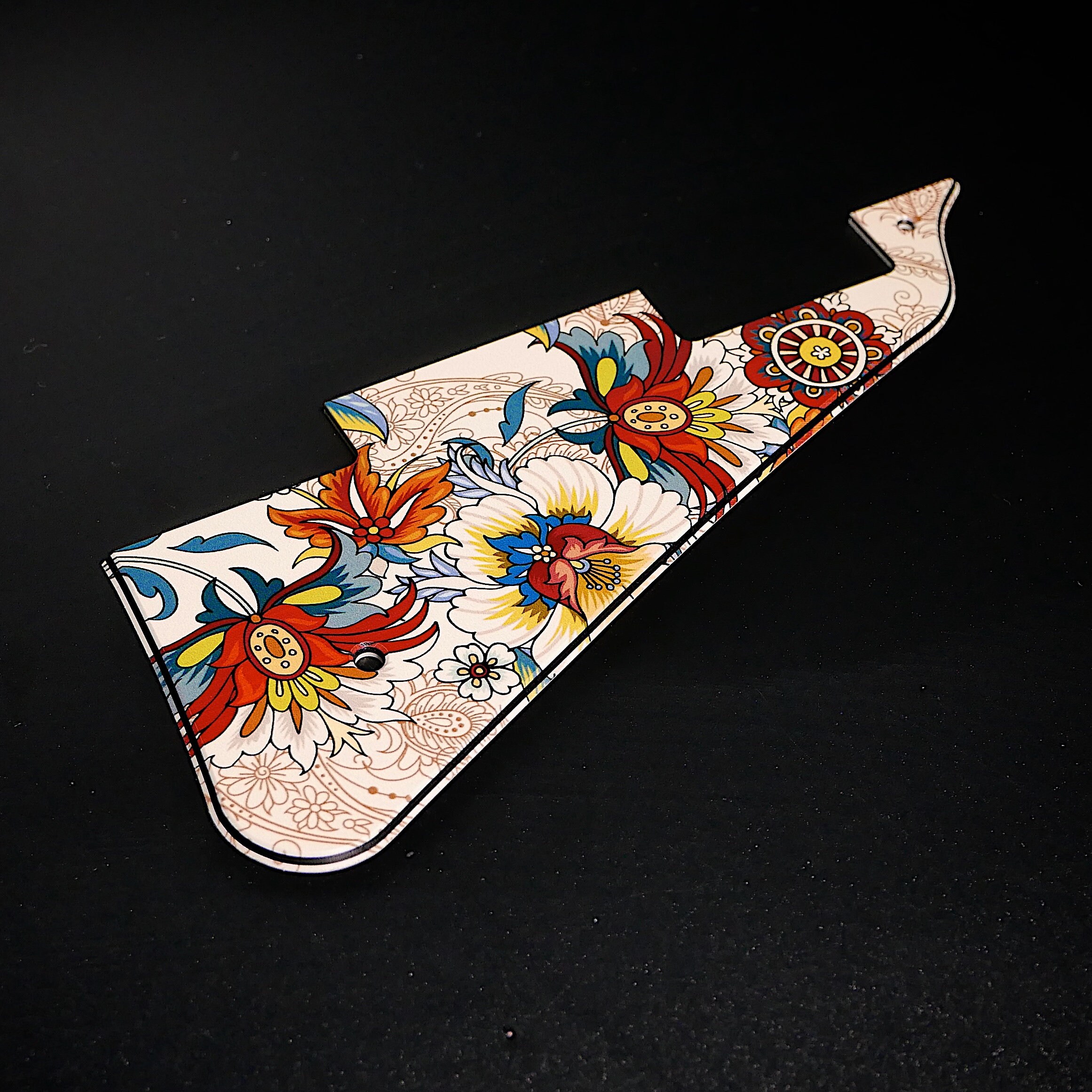 Gibson Les Paul Pickguard / Folk Flowers / Custom Pickguard / | Etsy