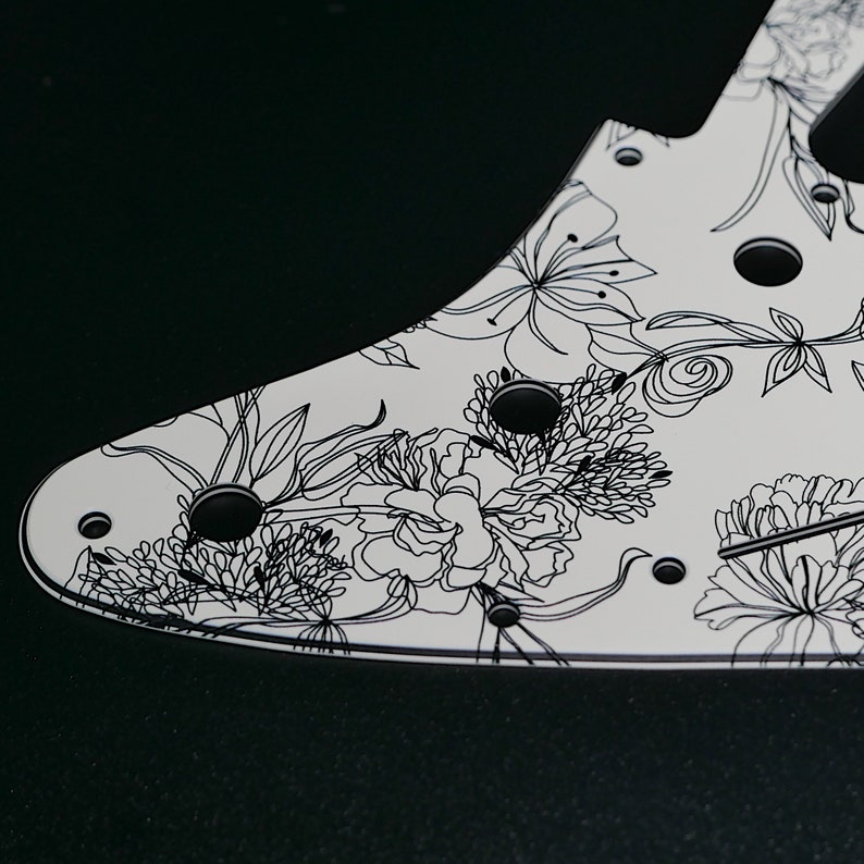 Fender Strat Pickguard Floral Pattern 7 Custom Pickguard - Etsy Canada