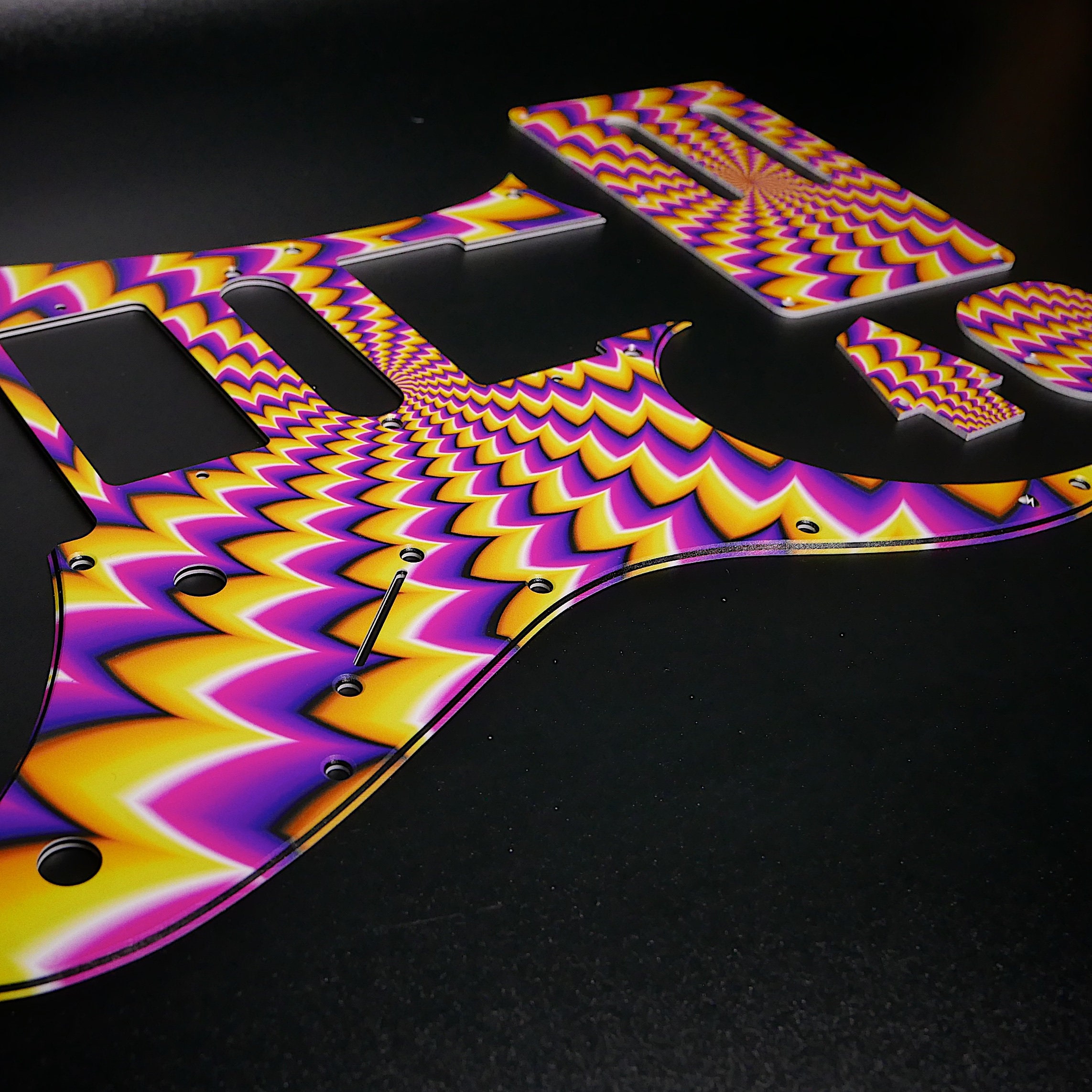 Ibanez Jem Jr. Full Set • Spin Illusion • Custom Pickguard • Graphic ...