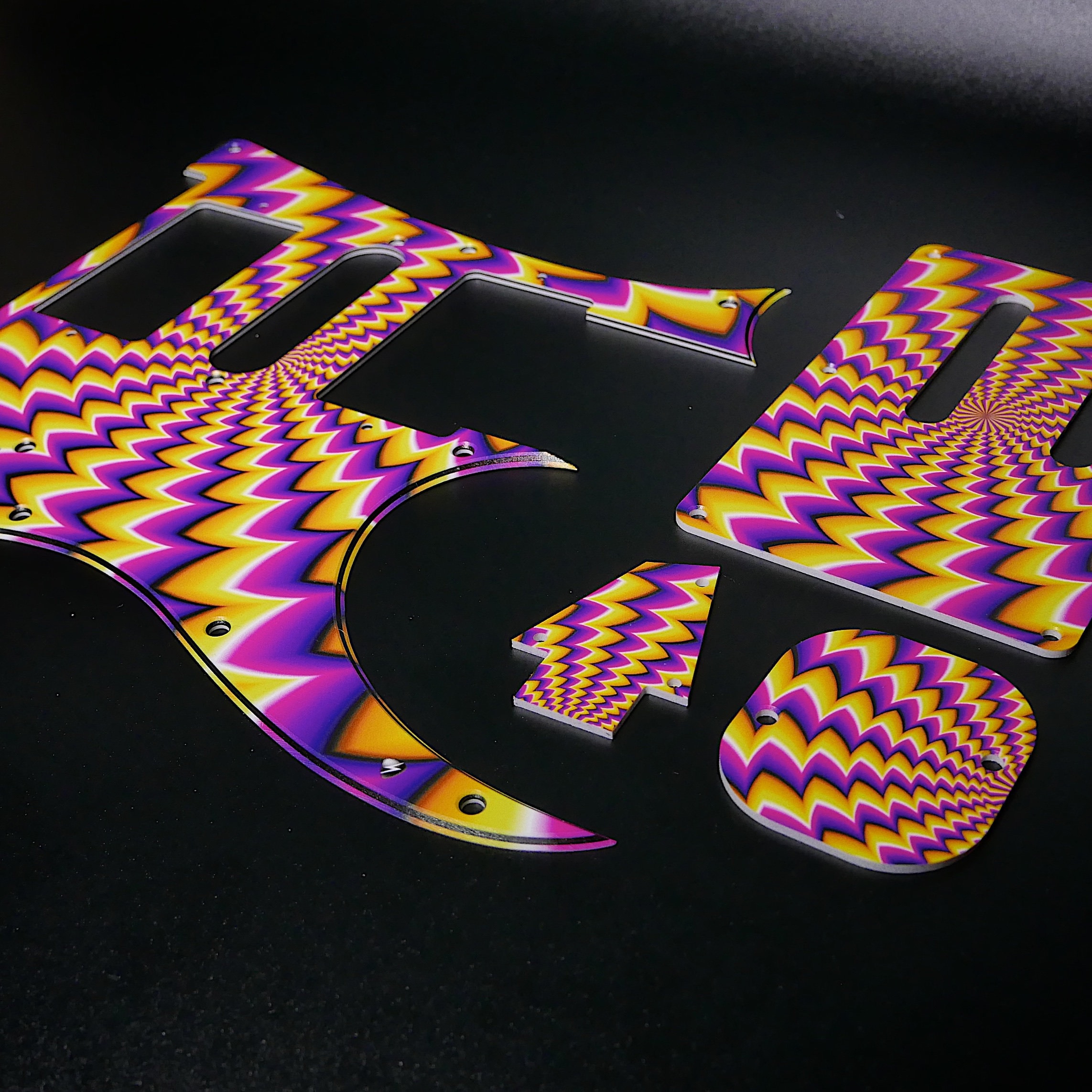 Ibanez Jem Jr. Full Set • Spin Illusion • Custom Pickguard • Graphic ...