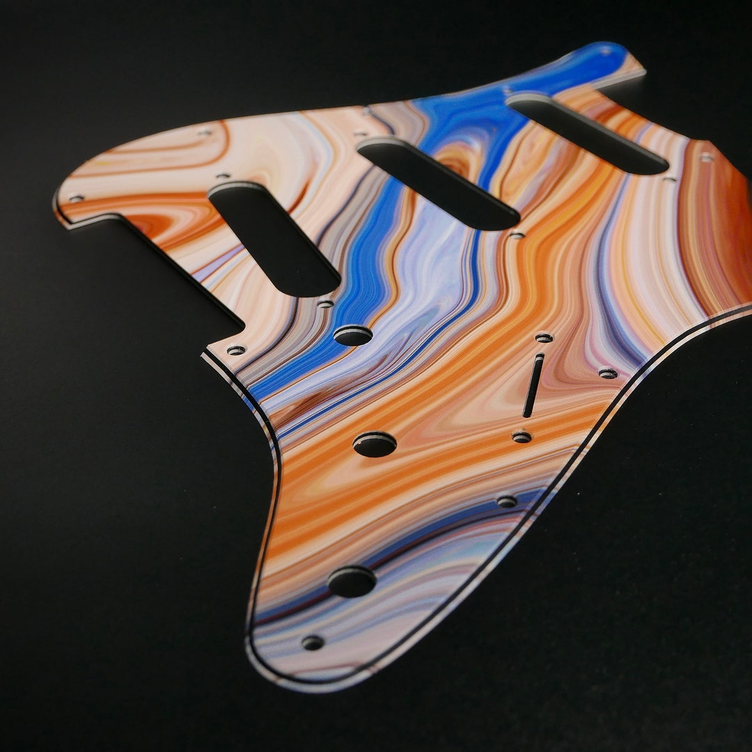 Fender ST Style Pickguard • Marble #10 • Custom Pickguard • Graphic ...