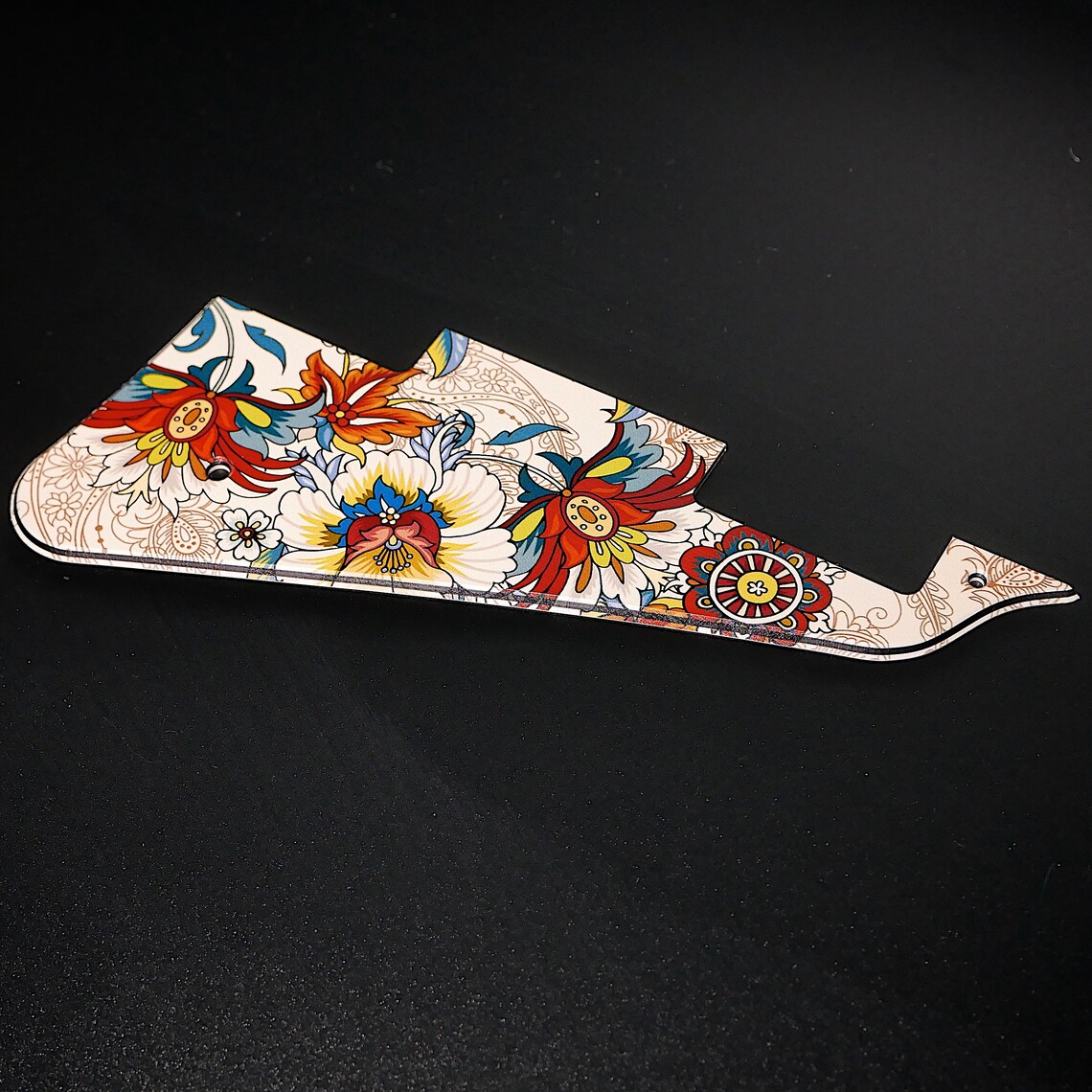 Gibson Les Paul Pickguard / Folk Flowers / Custom Pickguard / | Etsy