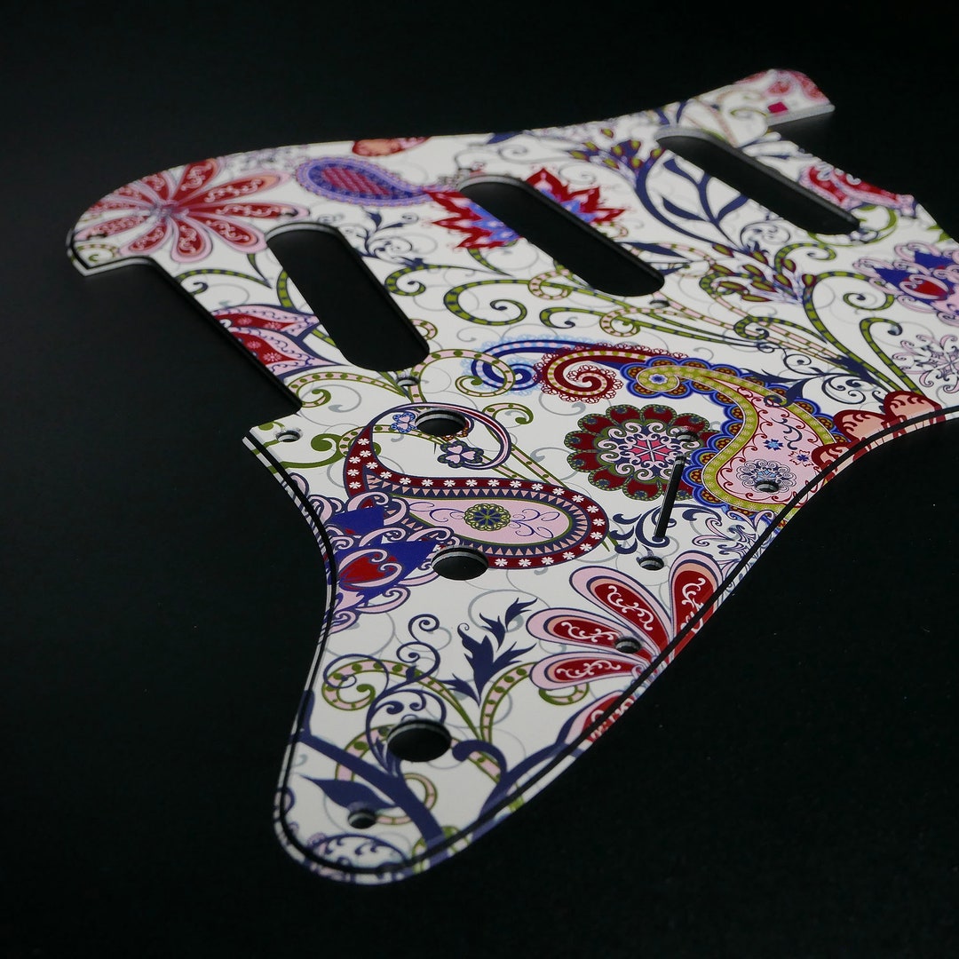 Fender ST Style Pickguard • Floral #10 • Custom Pickguard • Graphic ...