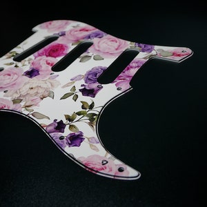 Fender ST Style Pickguard • Floral #16 • Custom Pickguard • Graphic ...