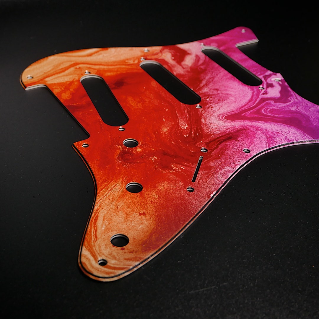 Fender ST Style Pickguard • Marble #4 • Custom Pickguard • Graphic ...