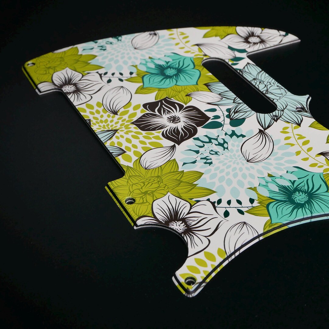 Fender T Style Pickguard • Floral #3 • Custom Pickguard • Graphic - Etsy