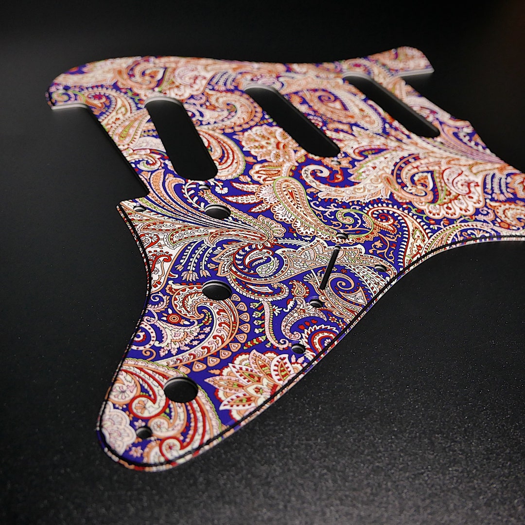 Fender ST Style Pickguard • Paisley #7 • Custom Pickguard • Graphic ...