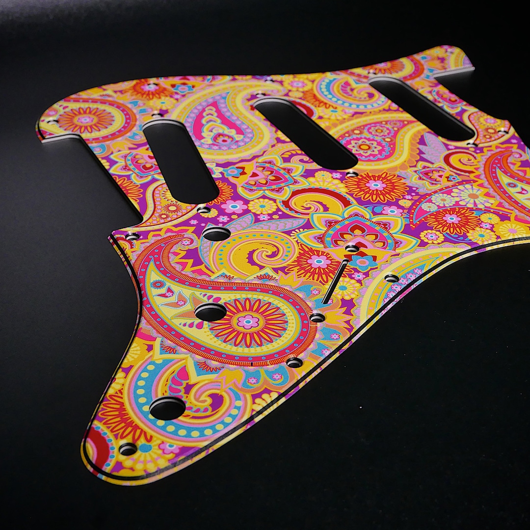 Fender ST Style Pickguard • Paisley #1 • Custom Pickguard • Graphic ...